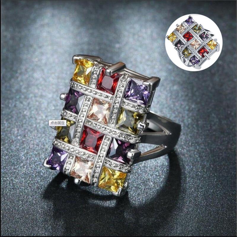 Wedding Ring Multi -Color charming Gift Gift Simple Woman Fashionable ...