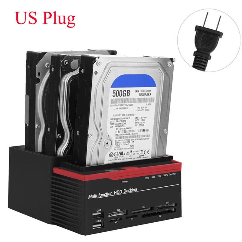 External Triple Sata Ide Hdd Docking Station 2.5''/3.5''Hard Drive Card ...