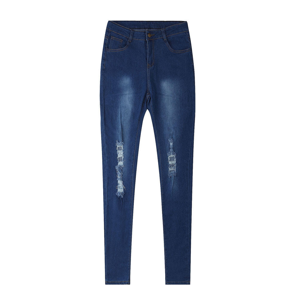 Buy SEN Womens Denim Skinny Jeans Stretch Pencil Trousers Slim Long ...