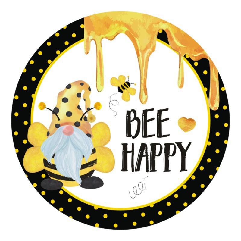 Pet Portraits Cute 'Bee Happy' Sticker Pet Supplies etna.com.pe