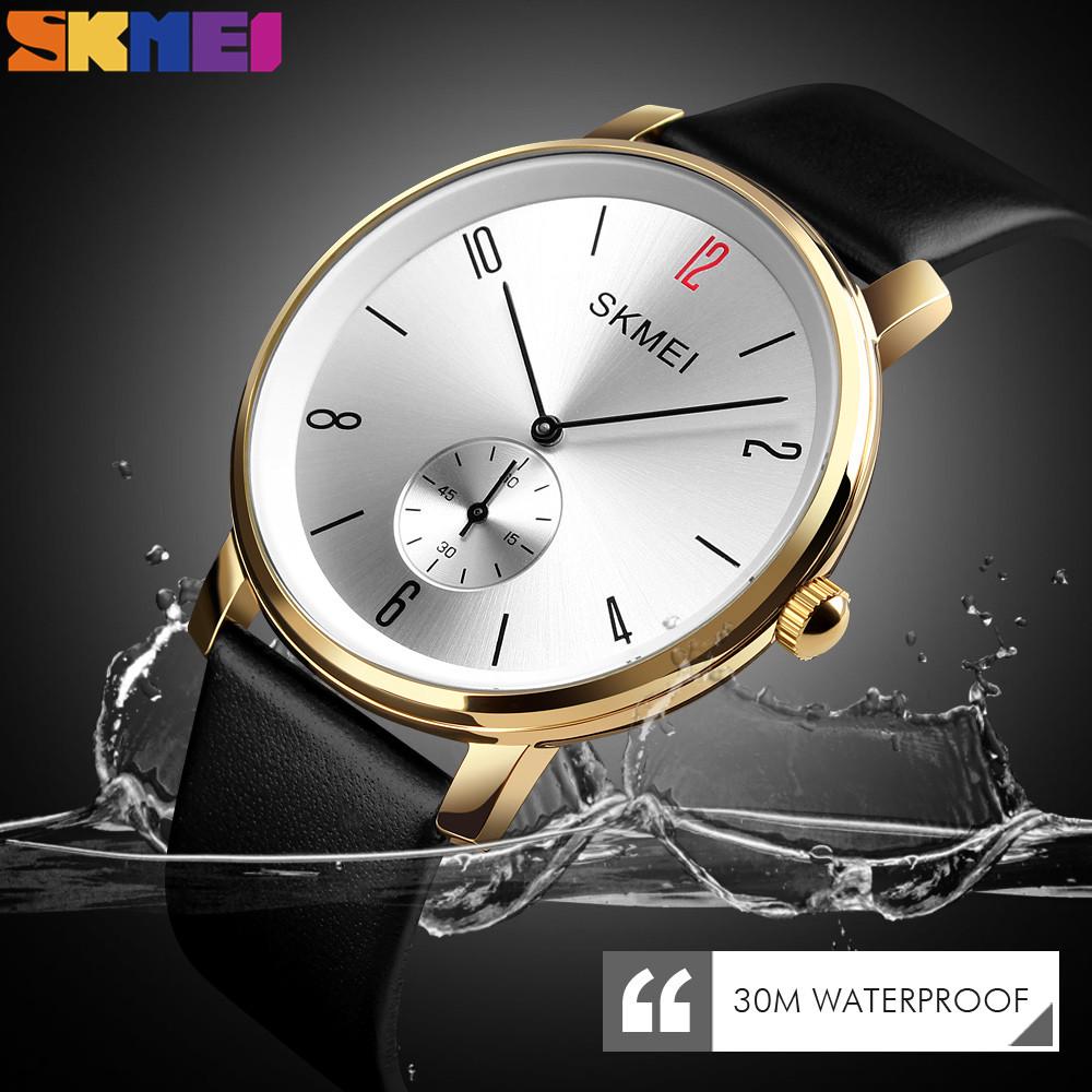 SKMEI Men Business Watch Luxury Waterproof Comfy Leather Strap Casual ...
