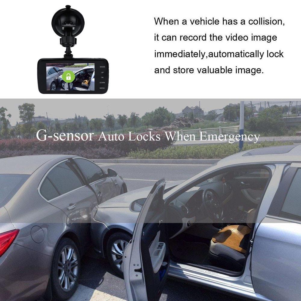 Buy 4inch LCD IPS Dual Lens Car Dash Cam FHD 1080P Dashboard Camera 170 ...