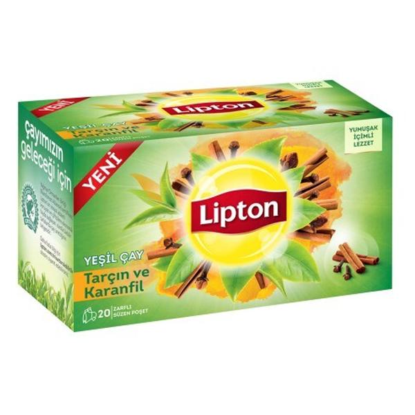 Buy Lipton Cinnamon and Clove Flavored Green Tea 20 Pieces Ready Gift ...