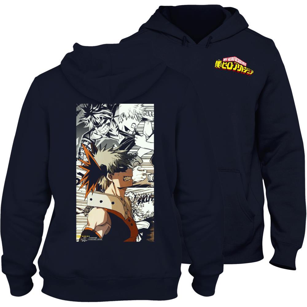 Buy My Hero Academia Print Graffiti Fashion Fleecy Hooded Sweatshirt ...