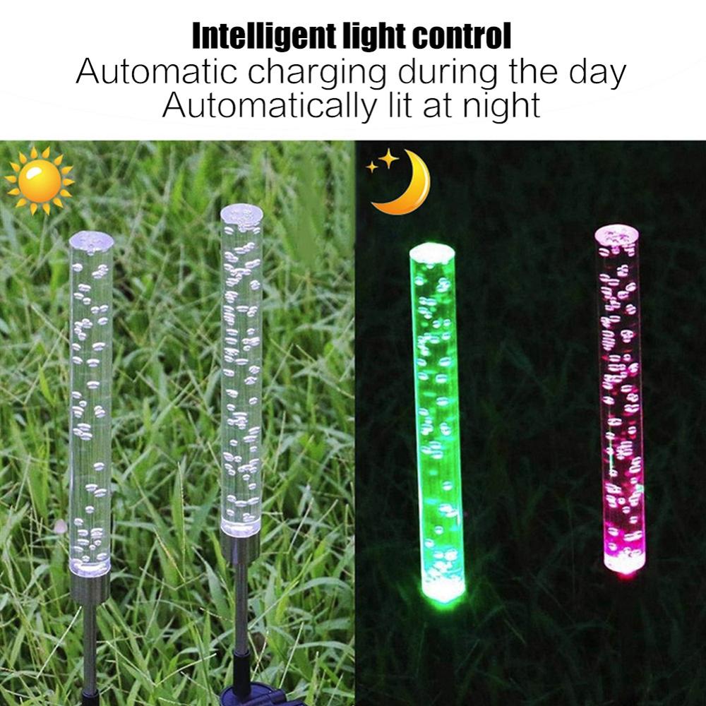 Buy Outdoor Solar Garden Lights, 2 Pack Solar Tube Lights Solar Acrylic ...