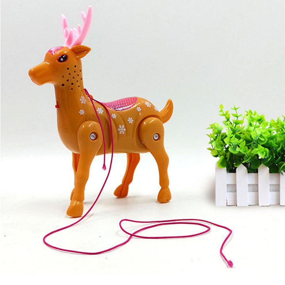 Buy Electric Toy Walking Deer Toy Leash Deer Luminous Music Toy Leash ...