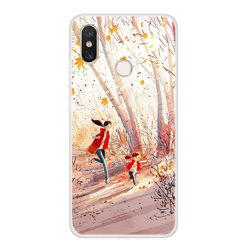 Buy For Xiaomi Mi 8 Case Cover Carton Painted Silicone Soft Soft Tpu ...