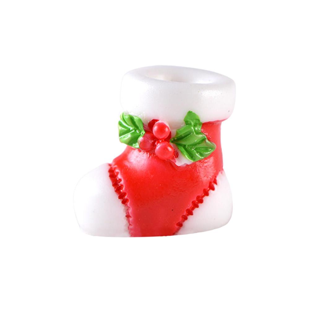 Mini Christmas Resin Ornaments, Miniature Boots Bells Candles Socks ...