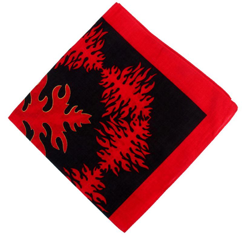 Buy 55x55cm Multifunction Square Bandana Fire Flames Burning Theme ...