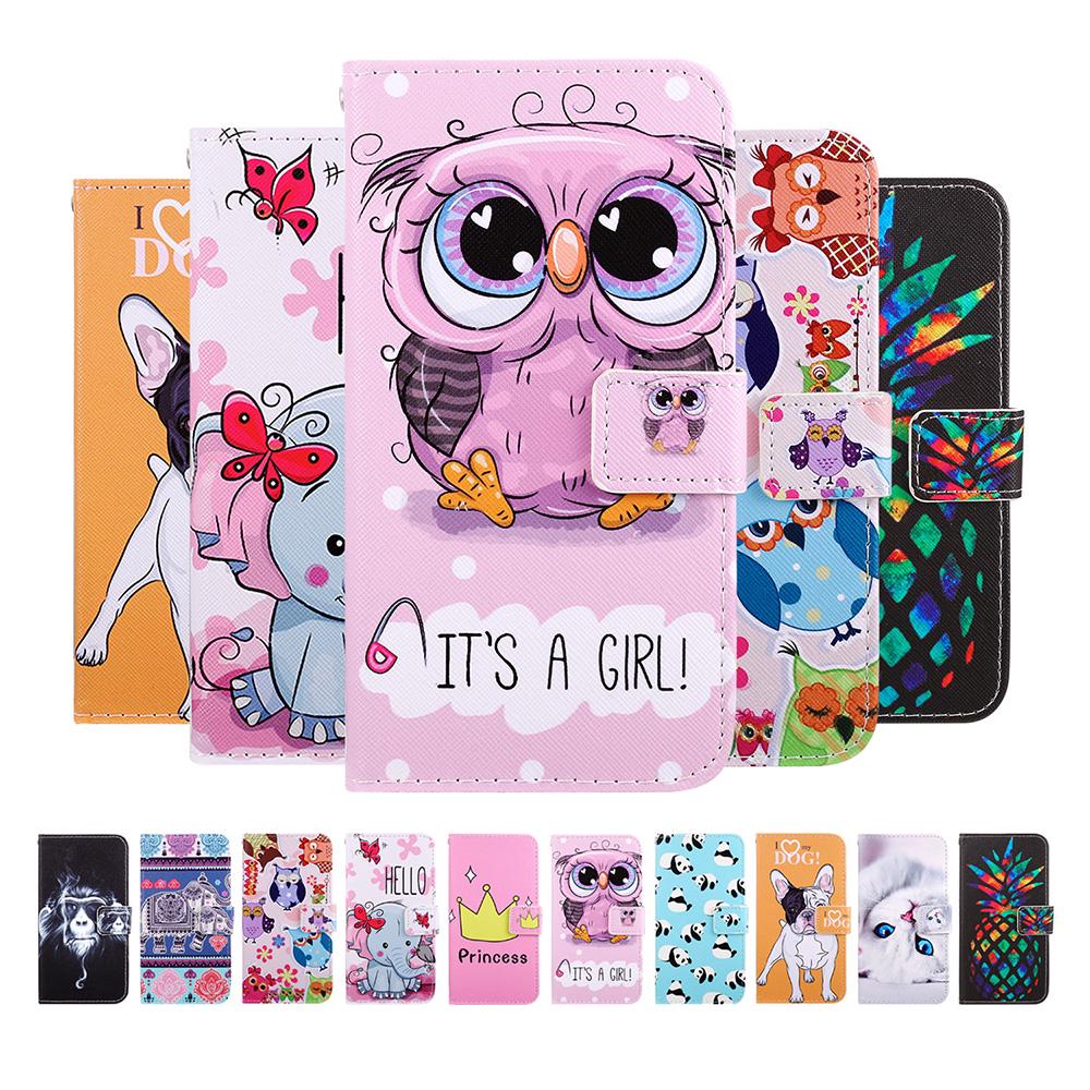Buy Cute Animals Painted PU Leather Wallet Magnetic Flip Full ...