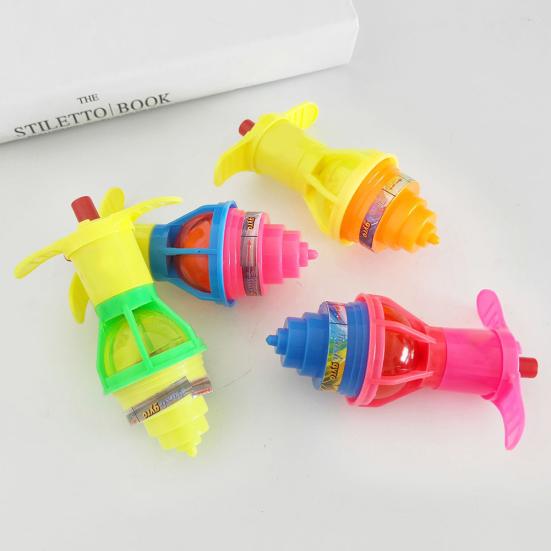 Buy 4Pcs LED Flashing Light Spinning Peg Top Music Gyroscope Kids Toy ...