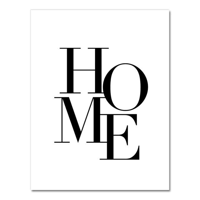 Buy Black White Wall Art Canvas Painting Home Quote Poster Nordic Style ...