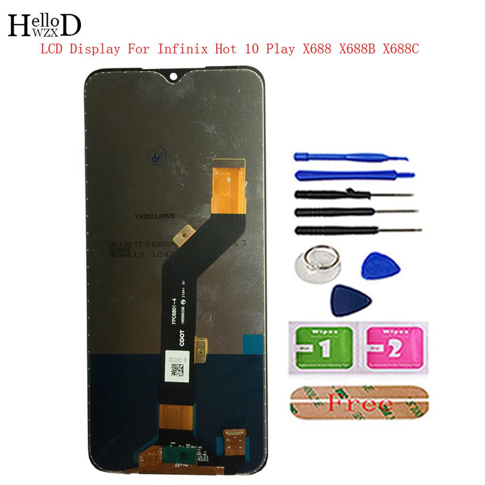 Buy Original 6.82" For Infinix Hot 10 Play X688 X688B X688C LCD Display ...