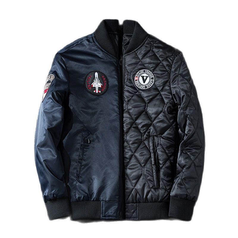 Buy M-7XL Plus Big Size Men's Winter Bomber Jacket Double Sided Padded MA1 Male Army Coat Down ...