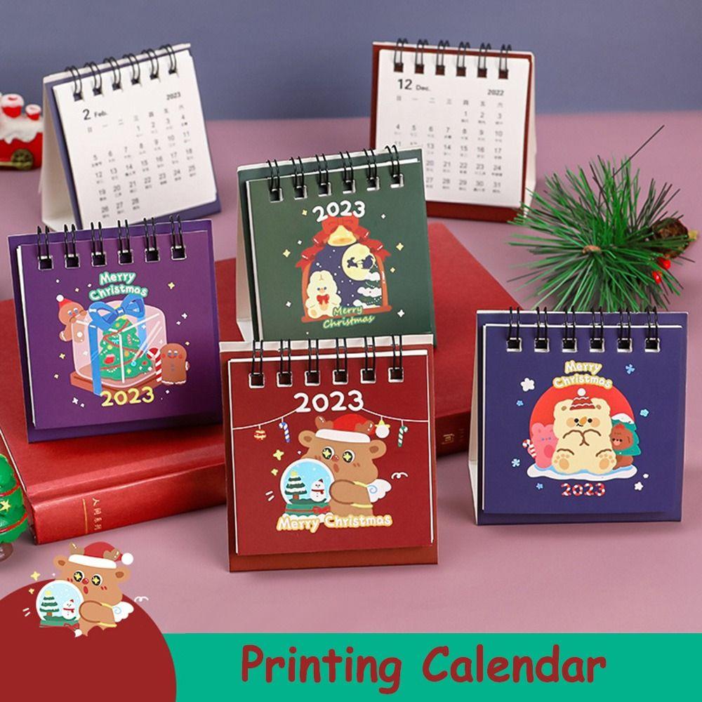 Kaufe Decorations Portable Cartoon Bear Calendar Desk Calendar Printing ...