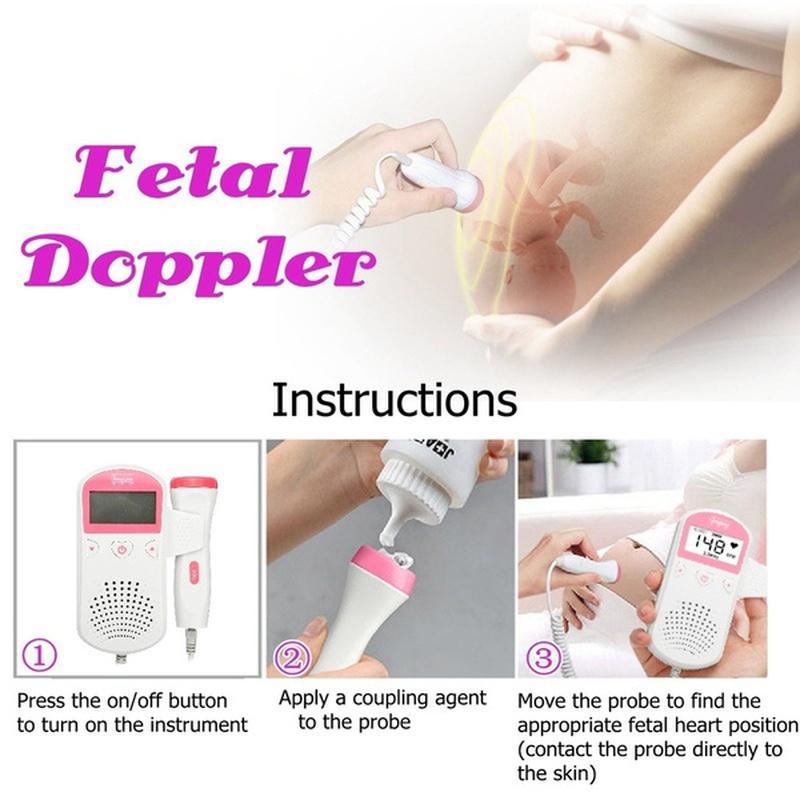 Baby Ultrasonic Detector Prenatal Baby Heart Rate Monitor Home Sonar ...