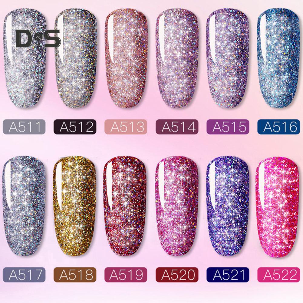 Buy Fancystyle Glitter Sequin Nail Polish Shiny Soak Off Varnish at ...