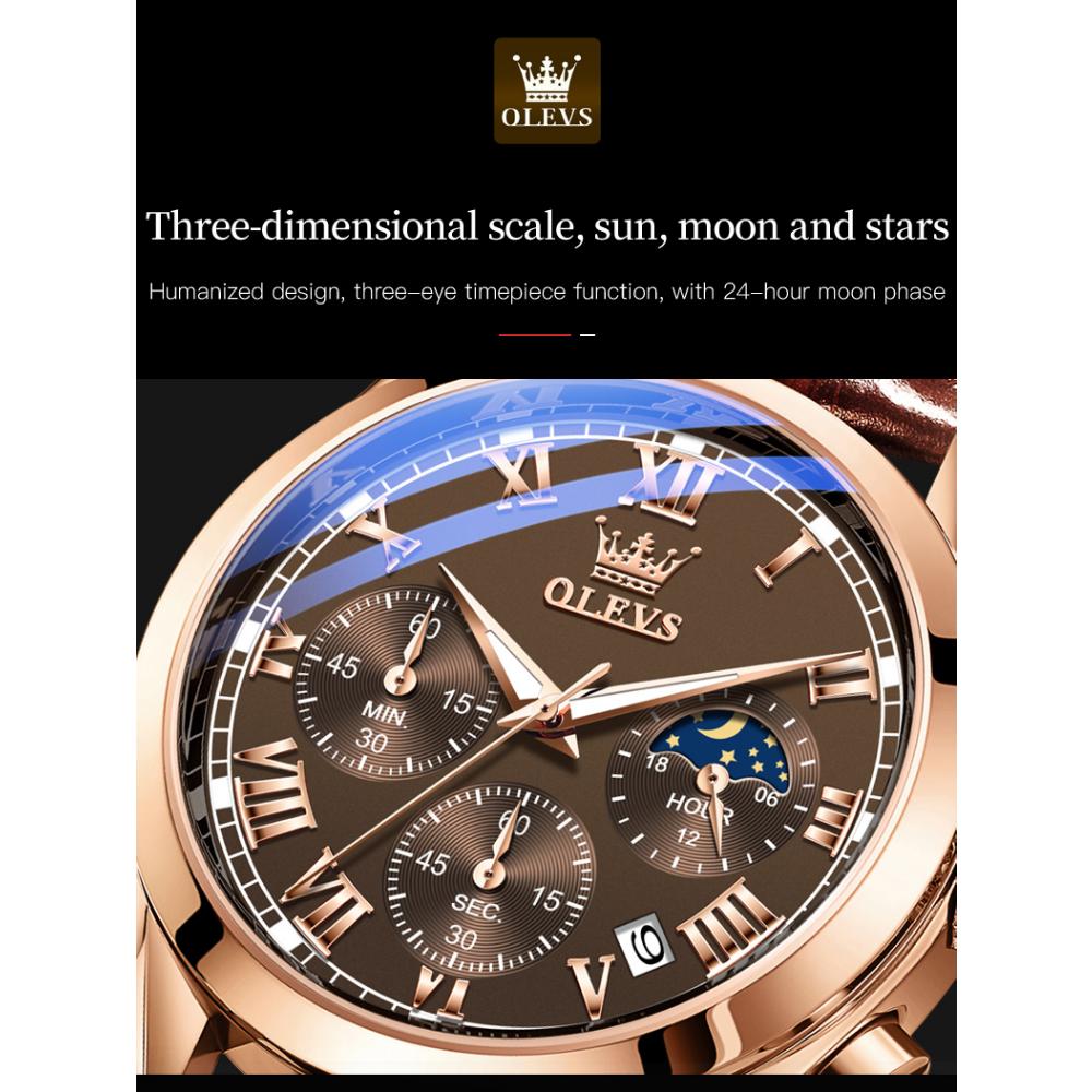 OLEVS New Watch Multifunctional Sports Chronograph Watch Waterproof ...