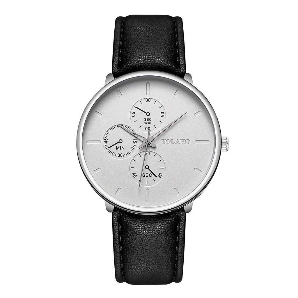 Buy YOLAKO Sleek Minimalist Calendar Leather Mesh Belt Woman Quartz ...