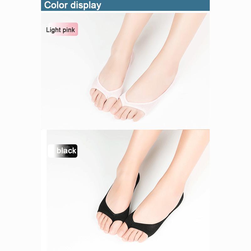 Buy Lady Socks Fish Mouth Toe Two Finger Slip Socks Cotton Invisible at ...