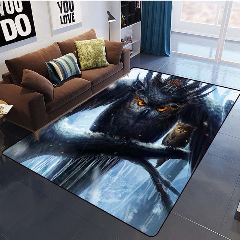 Buy Animal Owl Pattern Floor Mat Door Mat Bathroom Non-slip Carpet ...