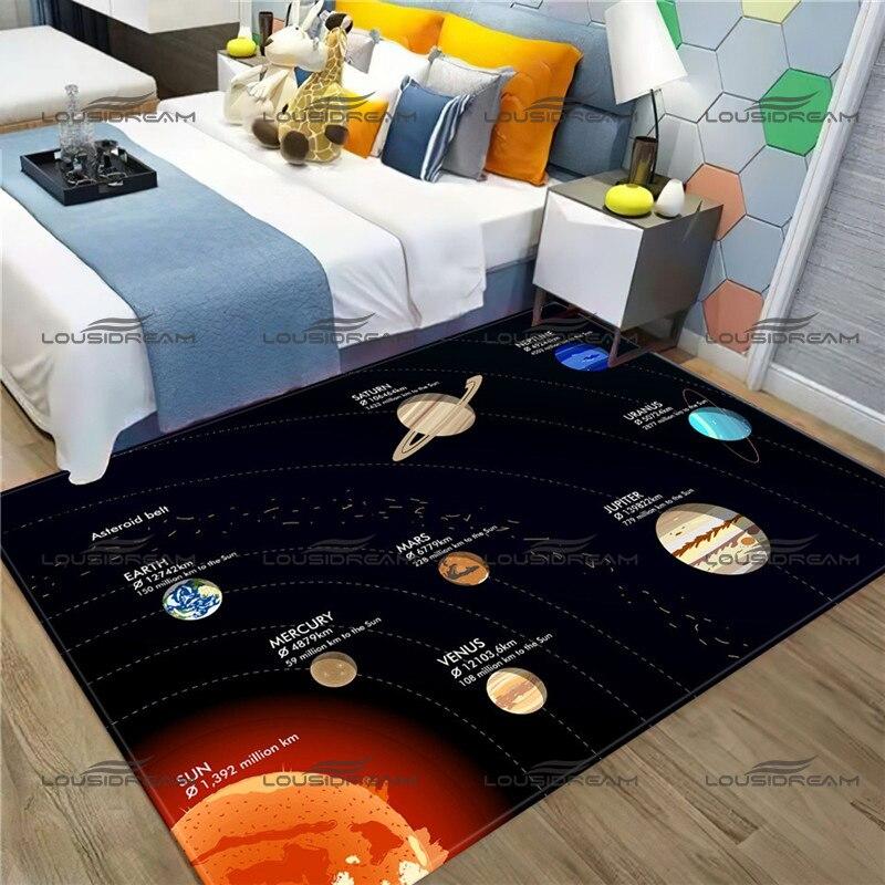 Cheap Cartoon Solar System Pattern Carpet Cosmic Planet Room Decoration ...