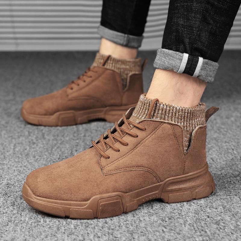 Buy Tooling Shoes Cuff Stitching Shoes, Flying Woven Men's Shoes, Socks ...