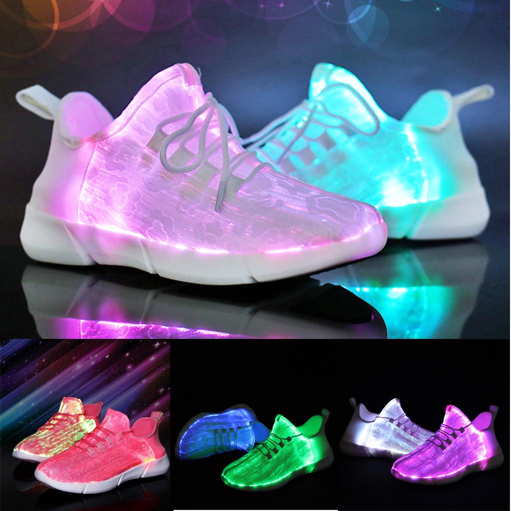 Buy Couple Lace-Up Led Light Casual Shoes Colorful Flash Shoes ...