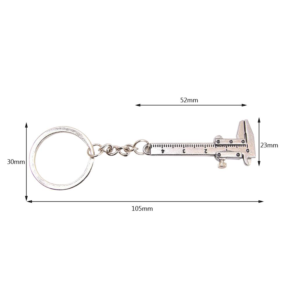 Satın alın Mini Portable Zinc Alloy Vernier Caliper Key Chain Slide ...
