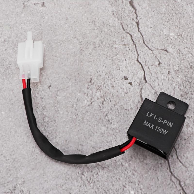 Motorcycle 2 PIN Flasher Relay Decoder for LED Turn Signal Light for ...