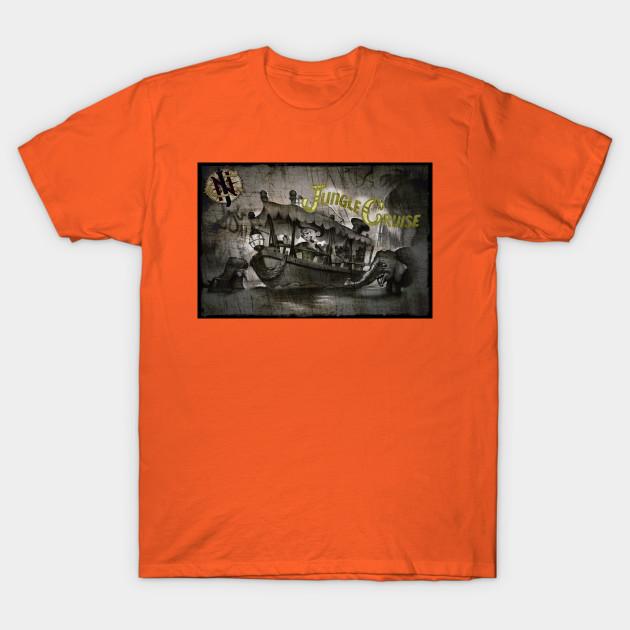 Buy Men Premium Cotton Harajuku T Shirt Jungle Boat Print Men's Tee ...