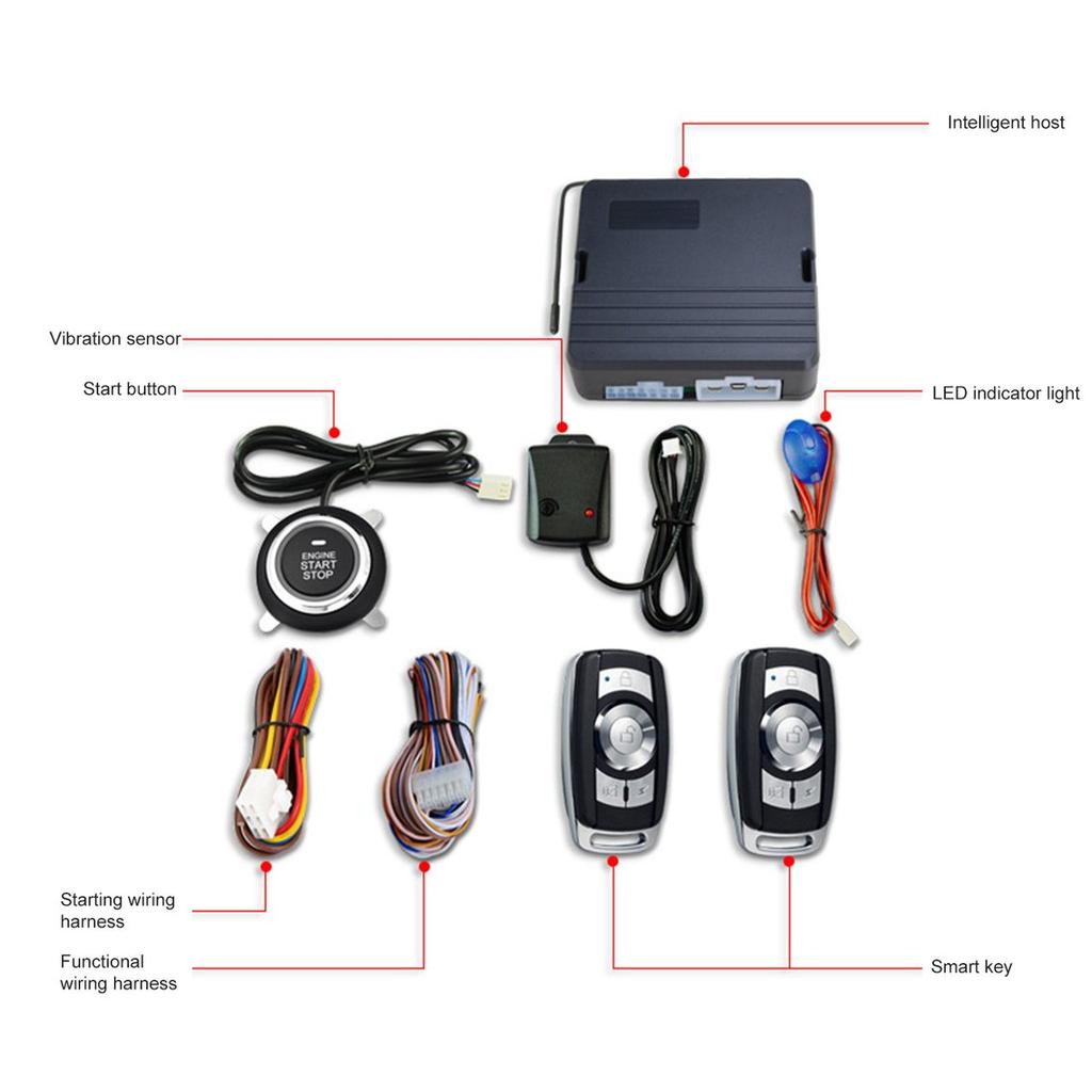 Buy Automobile Town 12V Car One-key Start System Remote Ignition ...