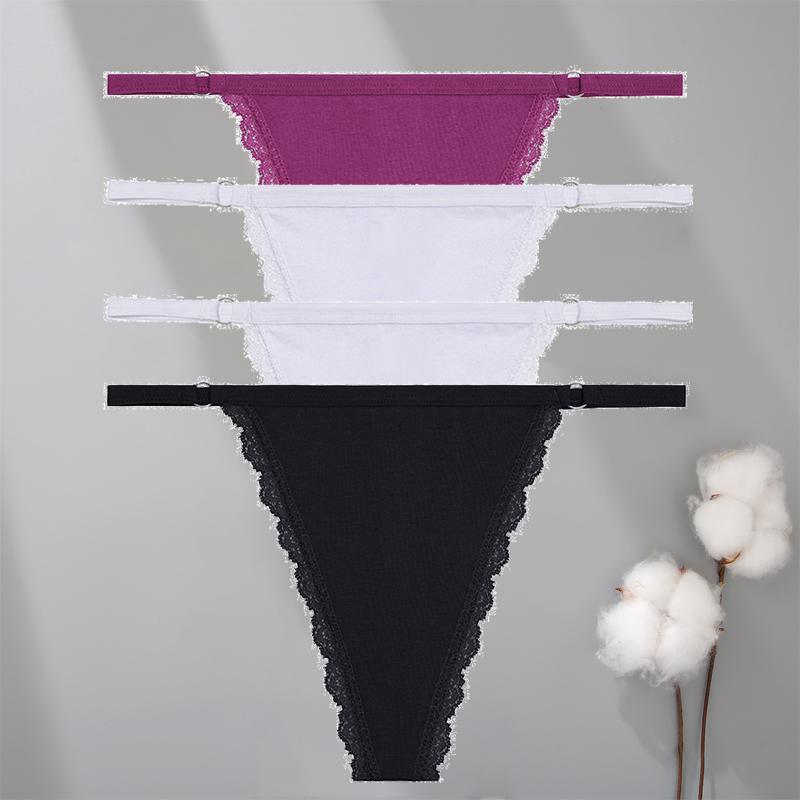 Cheap 4PCS/Set G-String Women Cotton Panties Sexy Low Waist Thongs ...