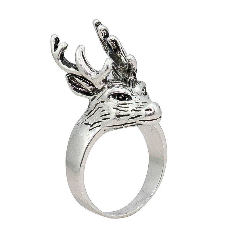 Buy Vintage Deer Rings for Women Silver Color Cute Animal Ring for Men ...