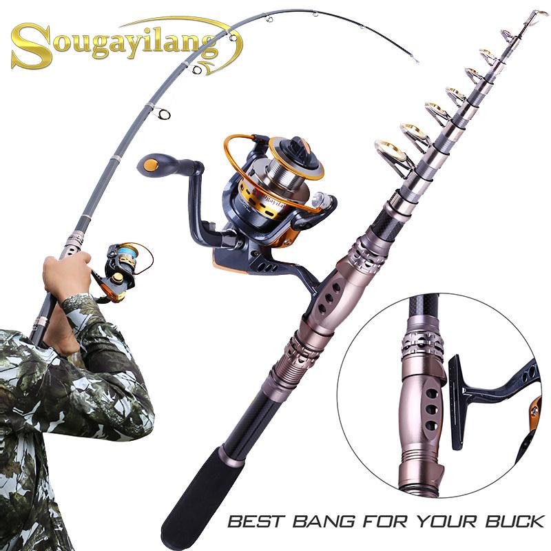 Buy Fishing Rod and Reel Combos Carbon Fiber Telescopic Fishing Rod ...