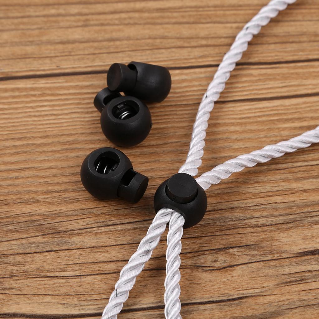 Buy 50/100Pcs Toggle Spring Loaded Elastic Rope Cord Locks Clip Ends ...