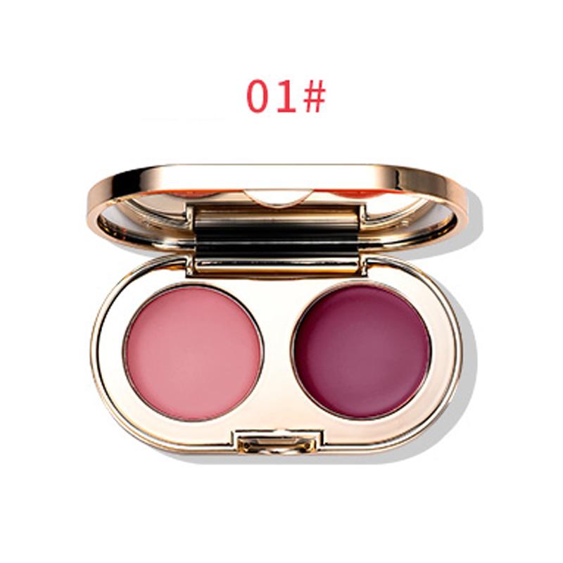 Buy Two-Tone Blush Cream Palette Brighten Skin Color Long-Lasting Shine ...