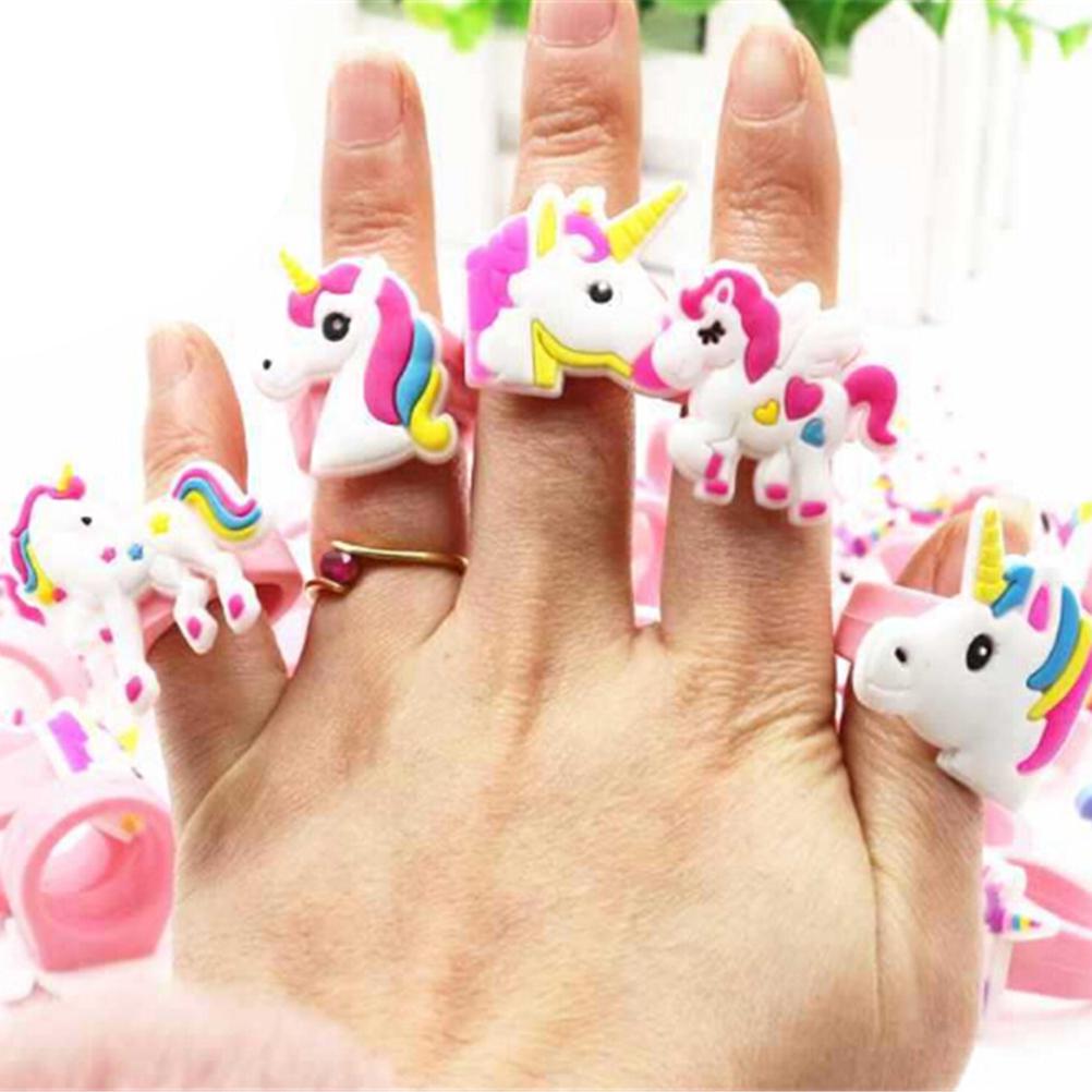 Cheap 5Pcs /Set Cartoon Unicorn Rubber Ring Toy Party Bag Filler ...