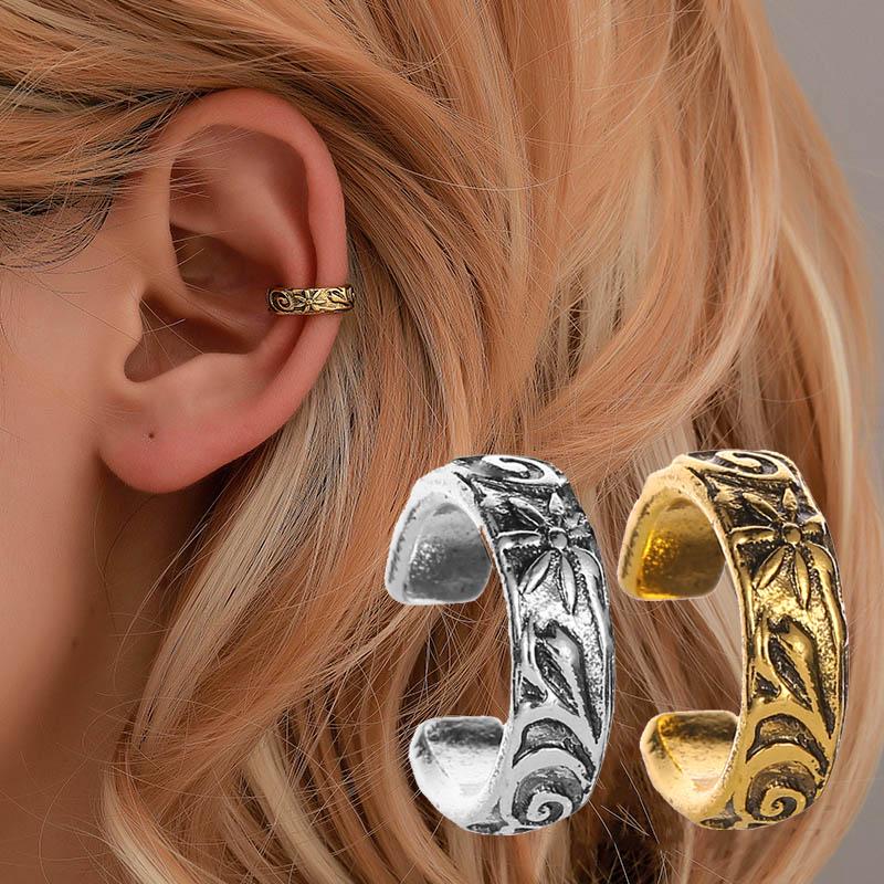 Buy 1PC Metal Pattern Ear Bone Clip Personality Retro Men Women Ear ...