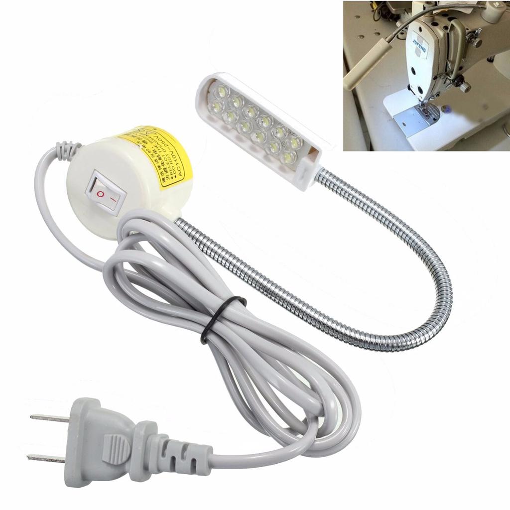 Buy 220V 12-LED Sewing Machine Magnetic Flexible Mounting Light Lamp ...