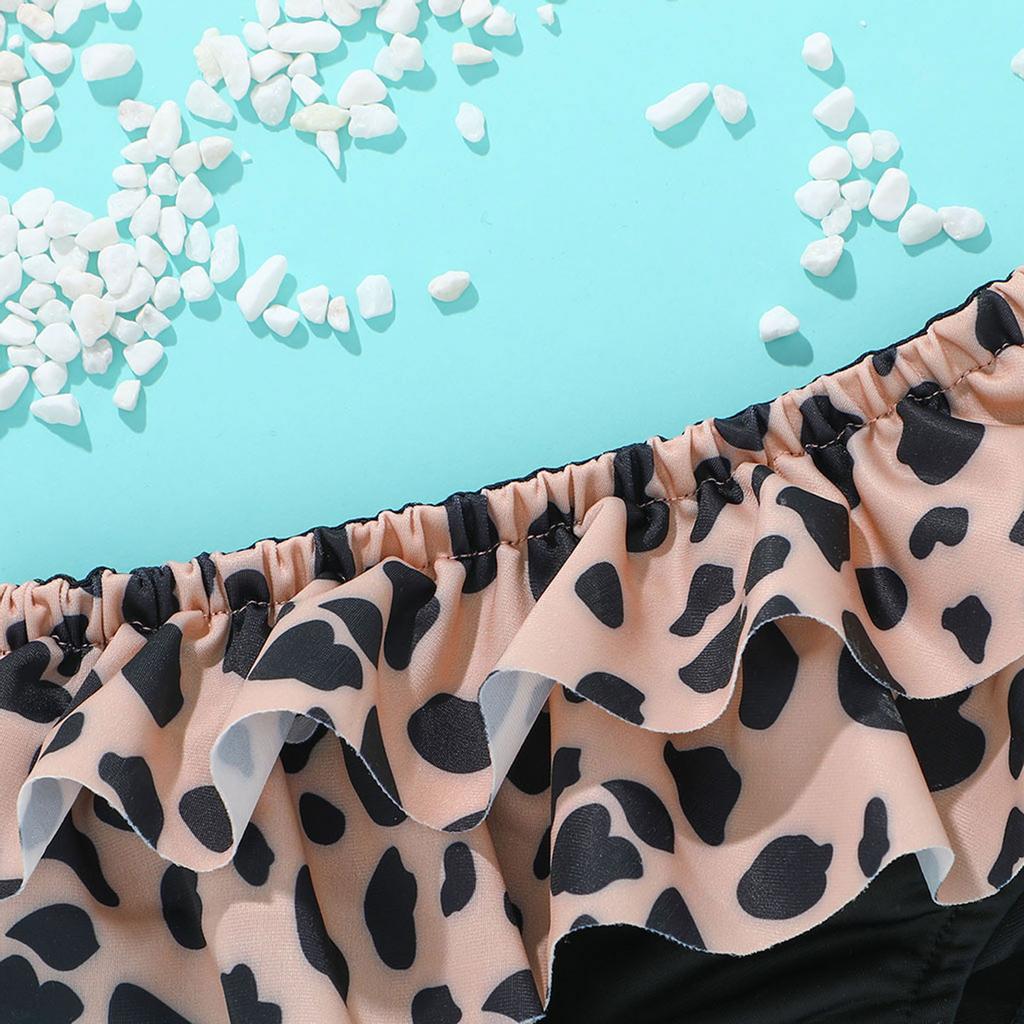 Buy Kids Baby Girls Two Piece Leopard Bikini Swimwear Swimsuit ...