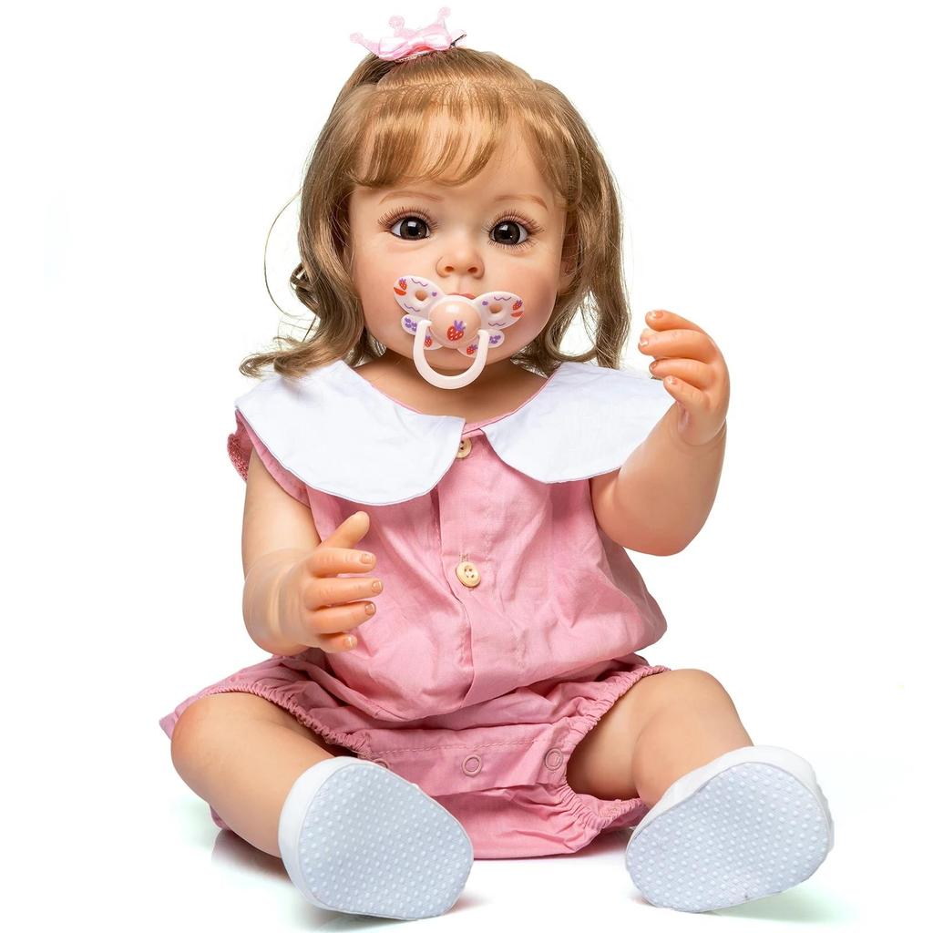 Buy NPK 55CM FUll Body Silicone Reborn Toddler Girl Princess Sue-Sue ...