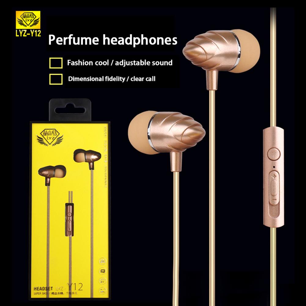 LYZ Y12 Evrensel Metal Cep Telefonu Kablolu Kulaklık Kulaklık Kulaklık ...