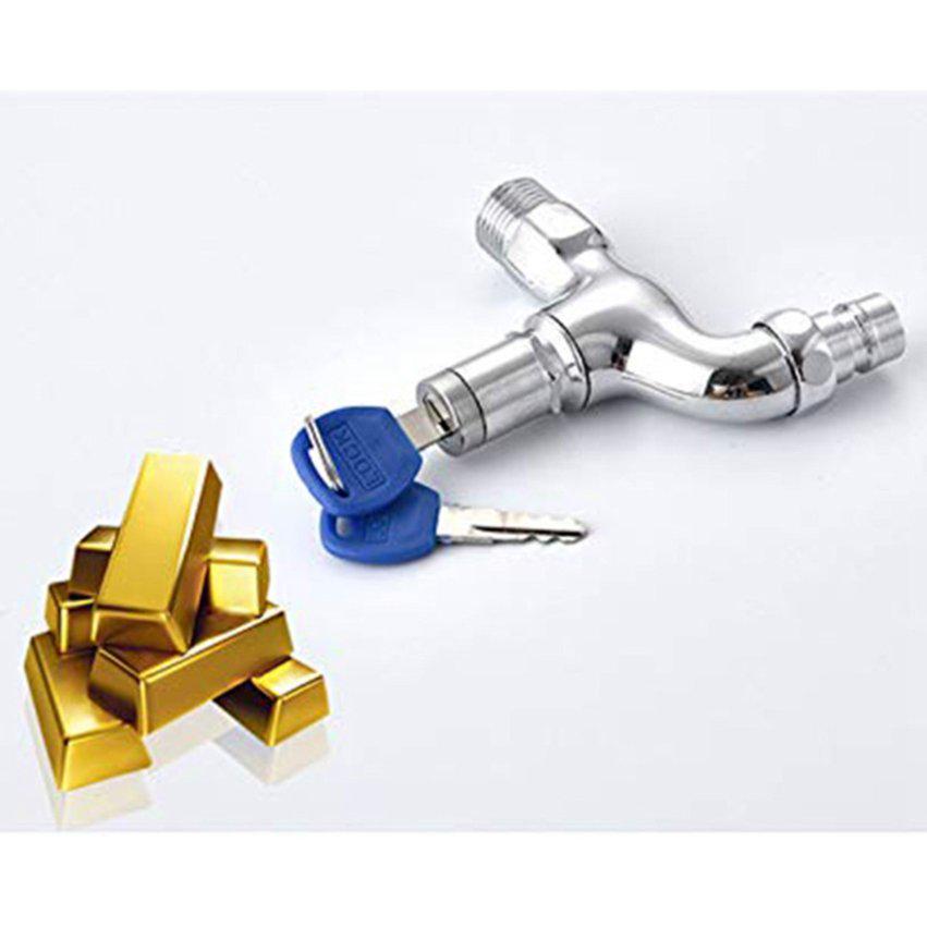 Buy Outdoor Anti-theft Sink Faucet With Lock Key Single Handle Lockable ...