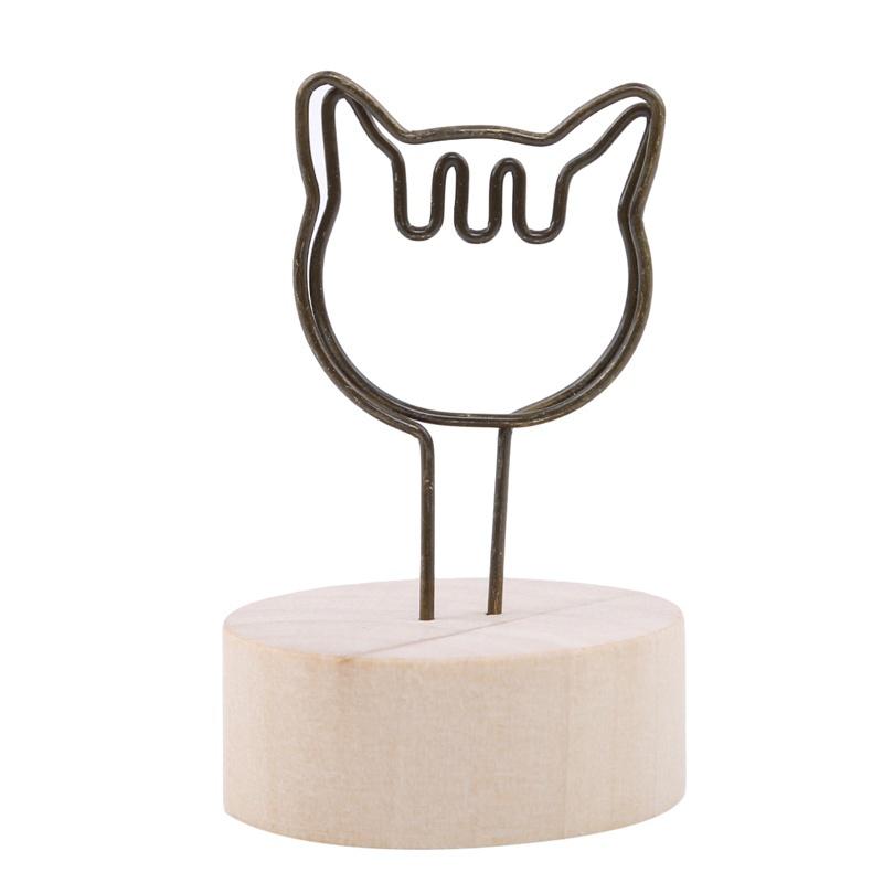 Buy Pincer Clips Paper Po Clip Holder Wooden Small Clamps Stand for ...