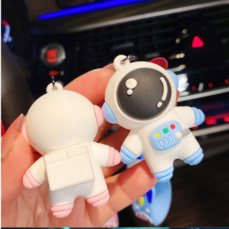 Buy Astronaut Keychain Cute Spaceman Cartoon Couple Soft Glue Small ...