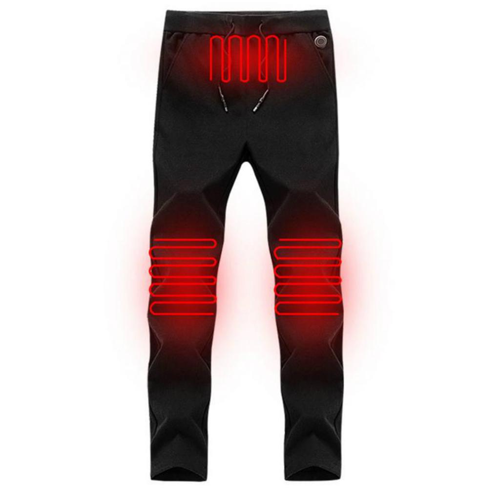 Buy Electric Heated Warm Pants Men Women Wool USB Heating Elastic ...