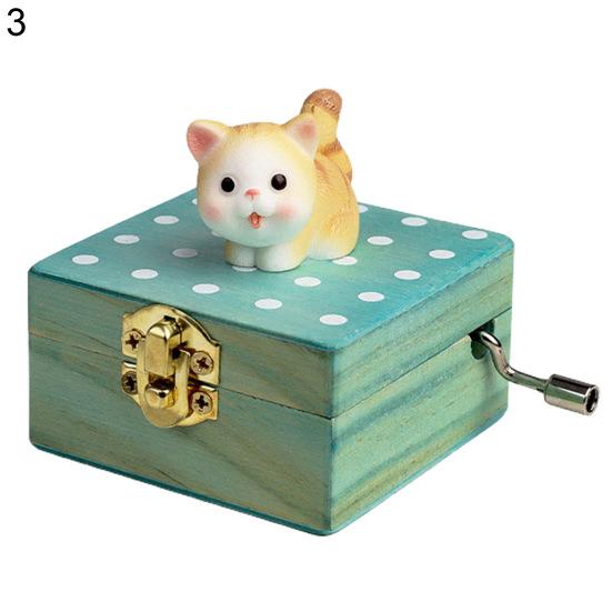 Cheap Music Box Adorable Decorative Wood Practical Tiny Hand Cranked ...