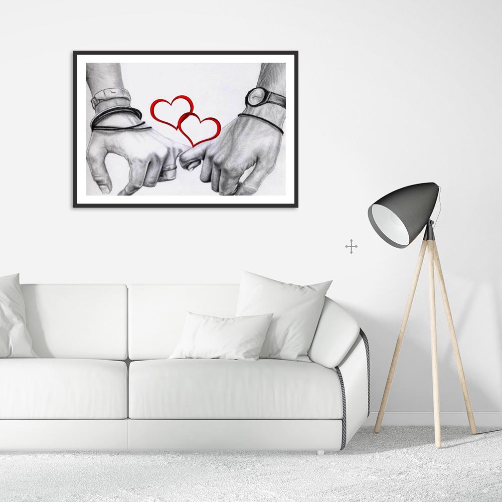Satın alın 5D DIY Full Drill Diamond Painting Love Heart Cross Stitch ...