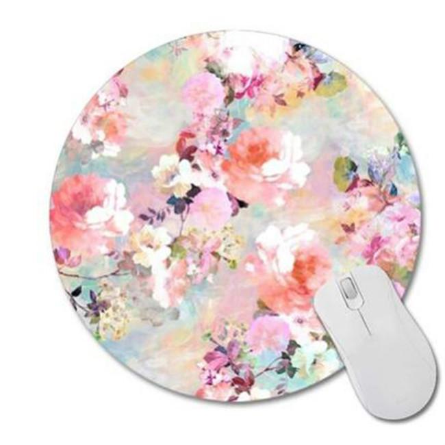 Buy Soft Mouse Pad Love of a Flower Prints Mouse Pad Small Size Round ...